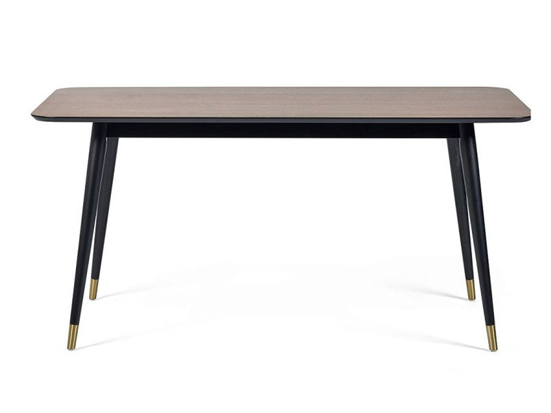 Findlay Rectangular Dining Table Walnut & Black | Godotti.com